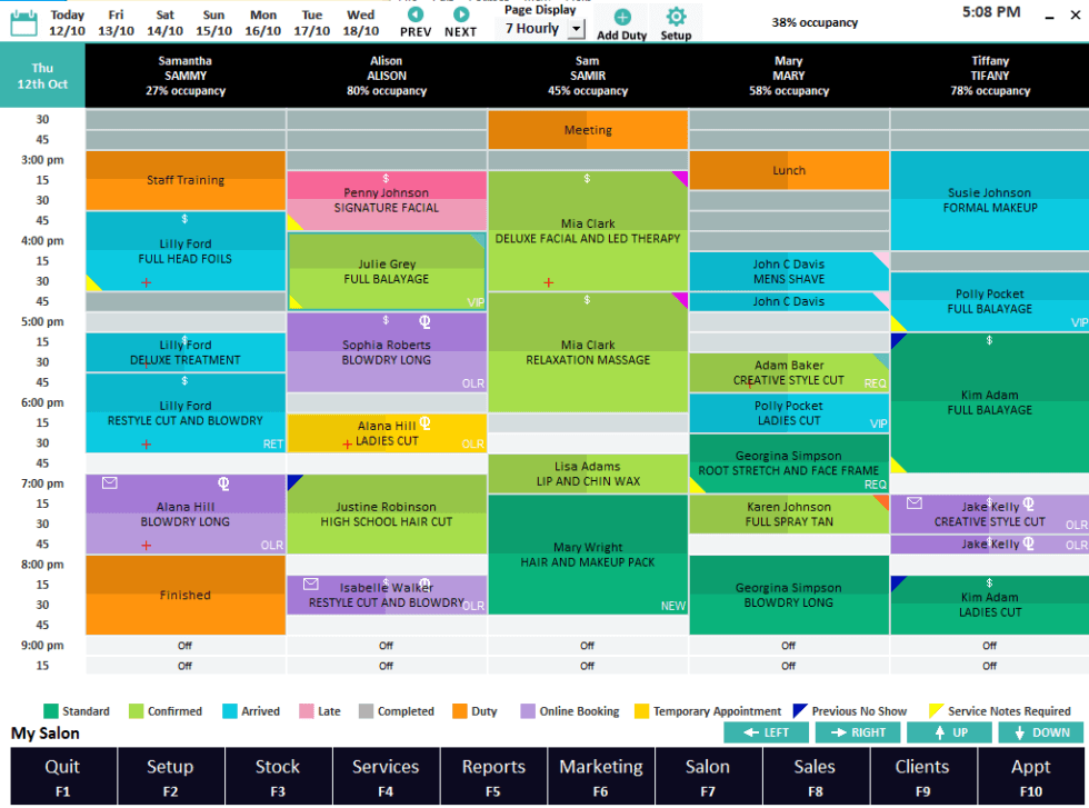On your device - Hairware Beautyware Salon Software
